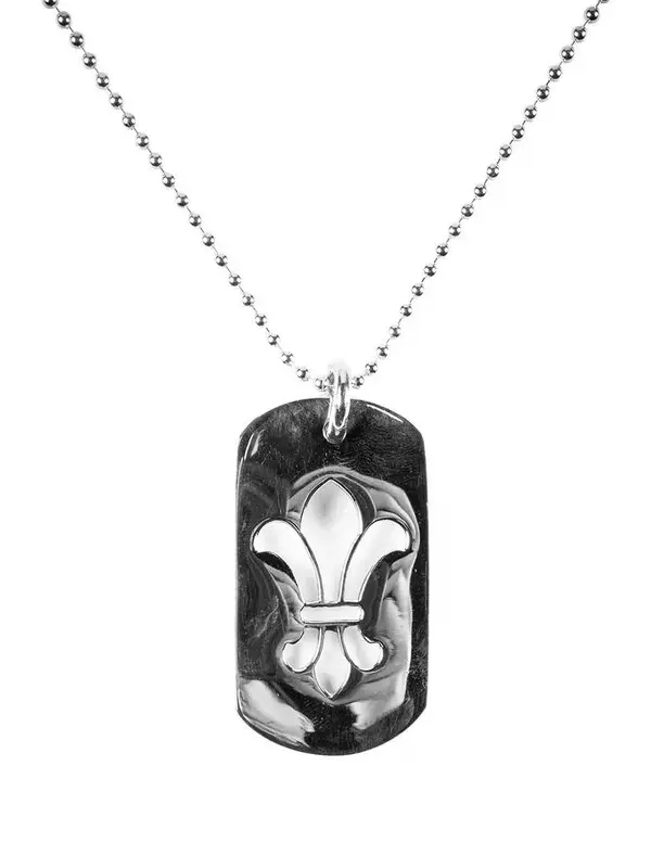 Chrome Hearts Fleur Dog-tag Necklace - Silver