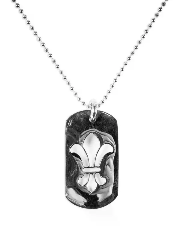 Chrome Hearts Fleur Dog-tag Necklace - Silver