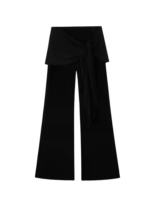 B+AB Layered Tie-detail Trousers - Black