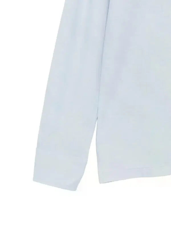 ZANONE Ice Cotton Long-sleeve Polo Shirt - Blue