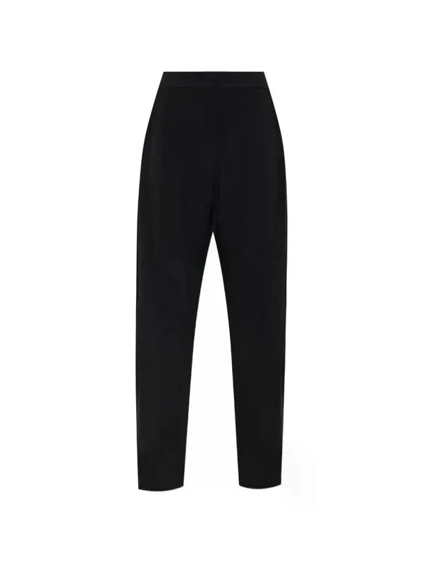 Emporio Armani Pleated Straight-leg Trousers - Black