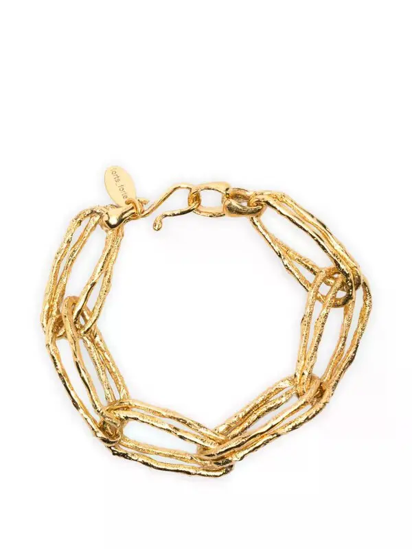 FORTE_FORTE Hammered-effect Chain-link Bracelet - Gold