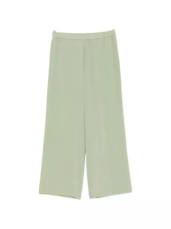 Aspesi Wide-leg Silk Trousers - Green