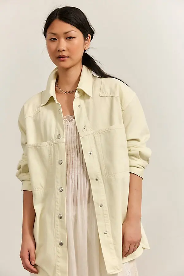AGOLDE Laria Button Down Shirt - Lemon Zest