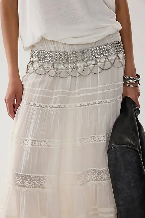 Free People Chain Belt With Fringe