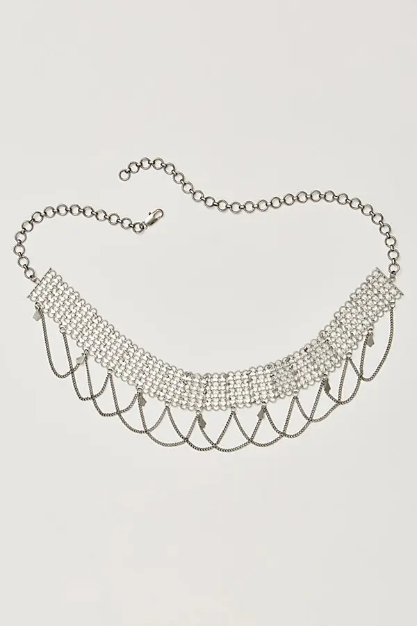 Free People Chain Belt With Fringe