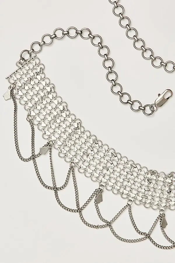 Free People Chain Belt With Fringe