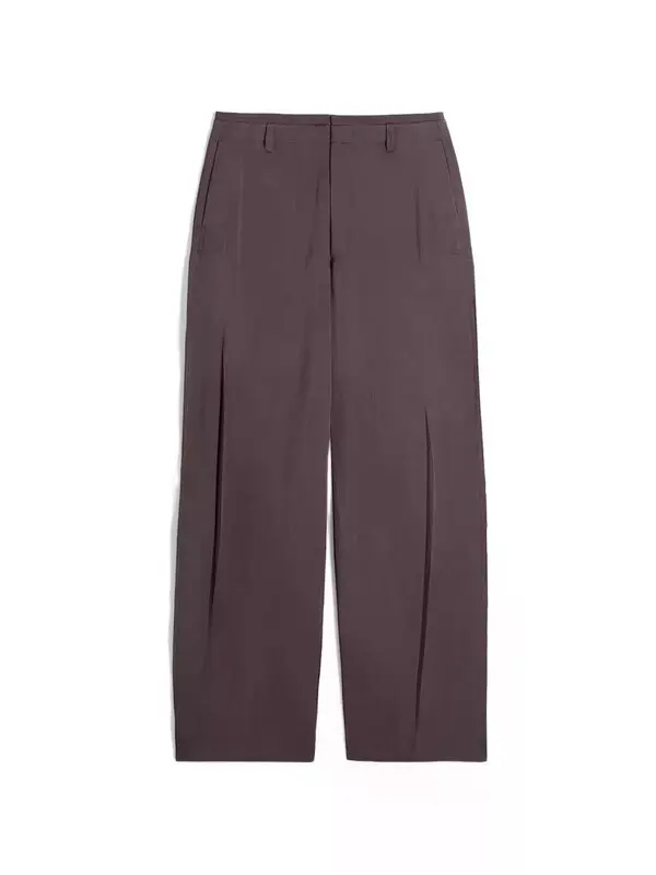 LEMAIRE Belt-loop Pleated Trousers - Brown