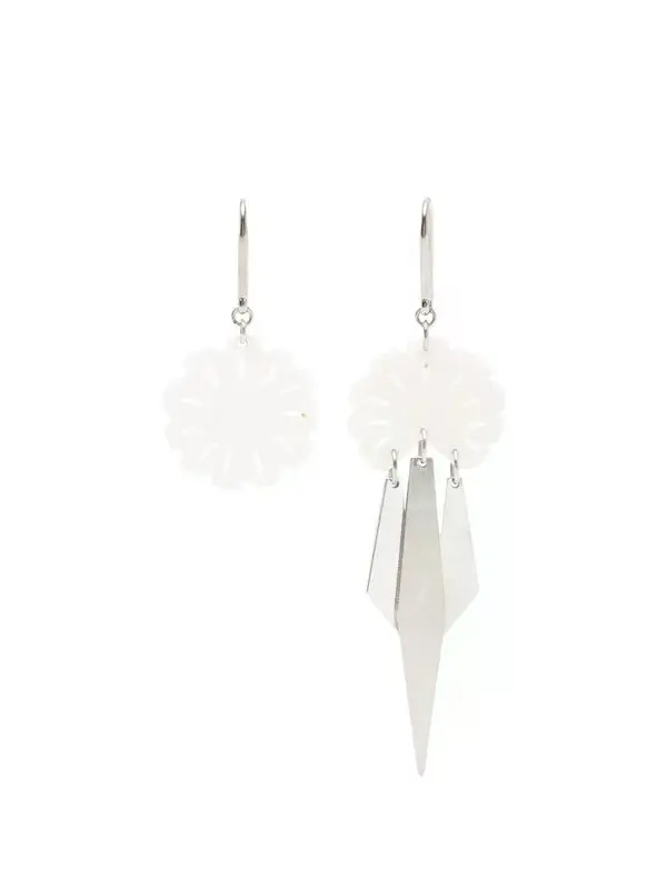 Isabel Marant Flower-detail Drop Earrings - Silver