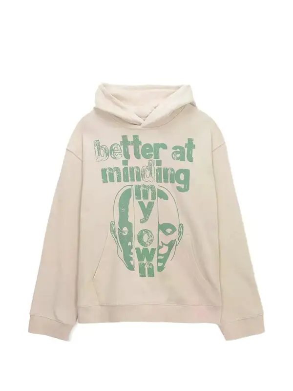 HONOR THE GIFT Graphic-print Hoodie - Neutrals