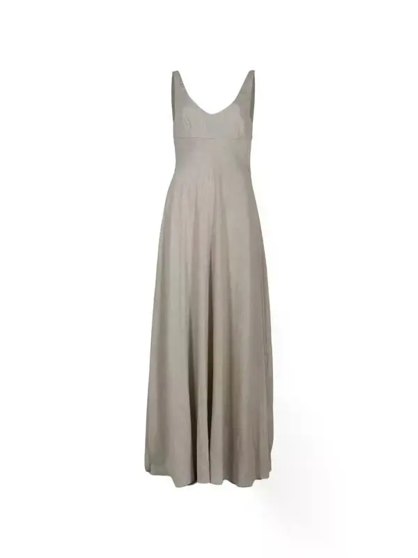 Staud Madison V-neck Maxi Dress - Neutrals