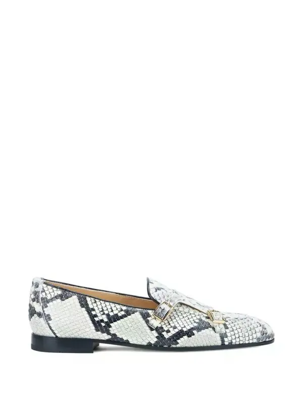 DOUCAL'S Snakeskin-effect Loafers - White