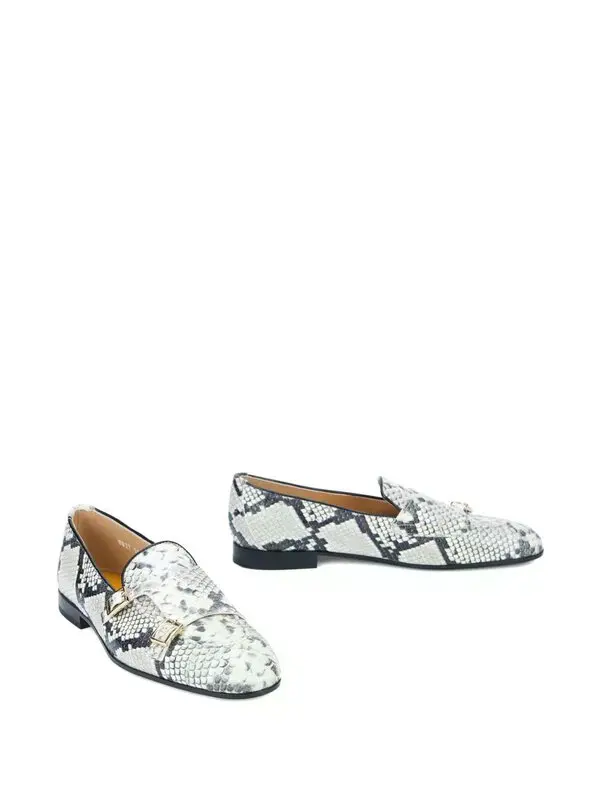 DOUCAL'S Snakeskin-effect Loafers - White