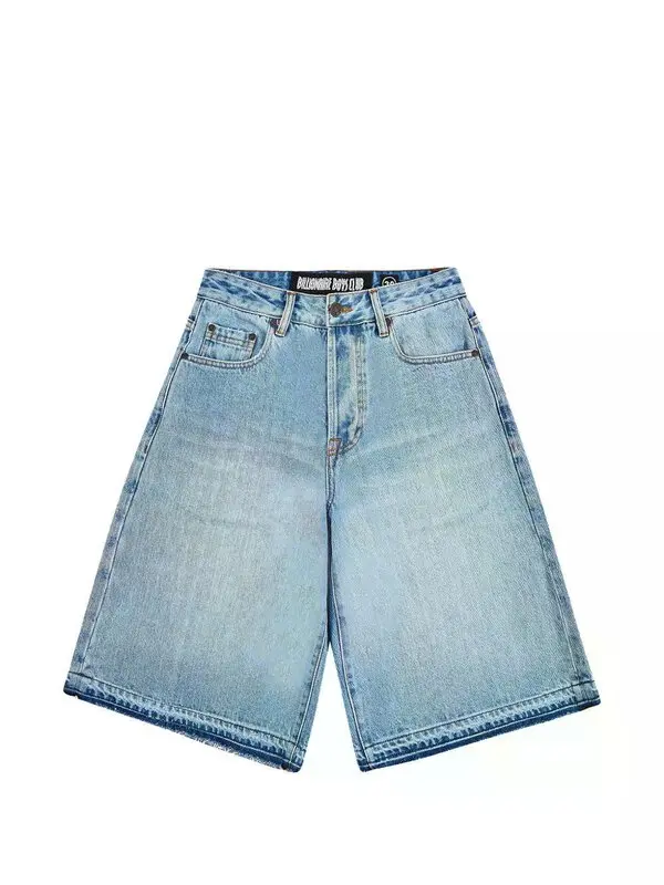 BILLIONAIRE BOYS CLUB Lunar Logo-embroidered Denim Shorts - Blue