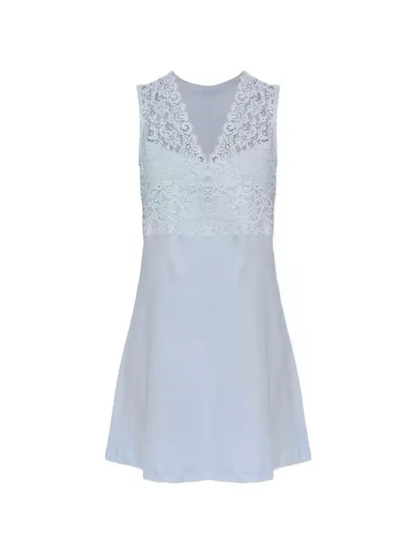 Hanro Moments Lace-trim Nightdress - Blue
