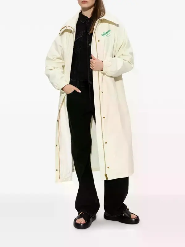 WILLY CHAVARRIA Logo-embroidered Drawstring Jacket - Neutrals