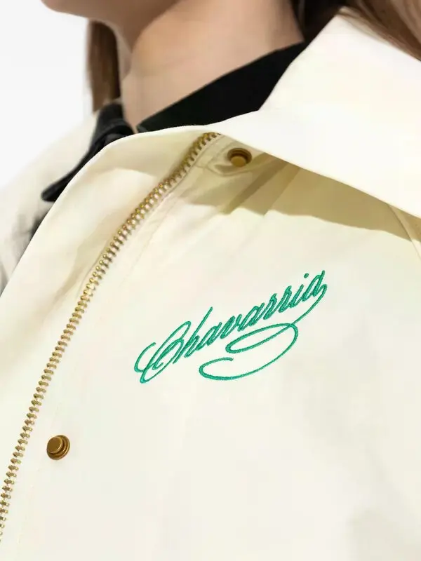 WILLY CHAVARRIA Logo-embroidered Drawstring Jacket - Neutrals