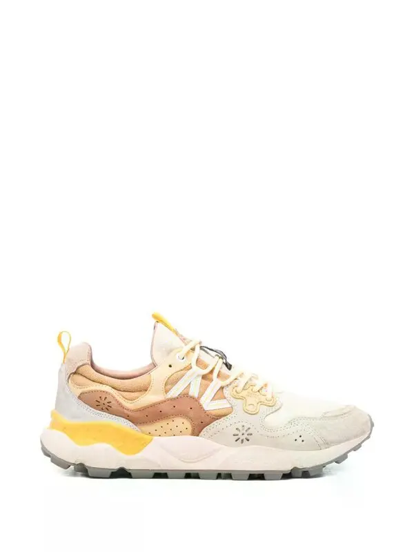 FLOWER MOUNTAIN Yamano 3 Panelled Sneakers - Neutrals