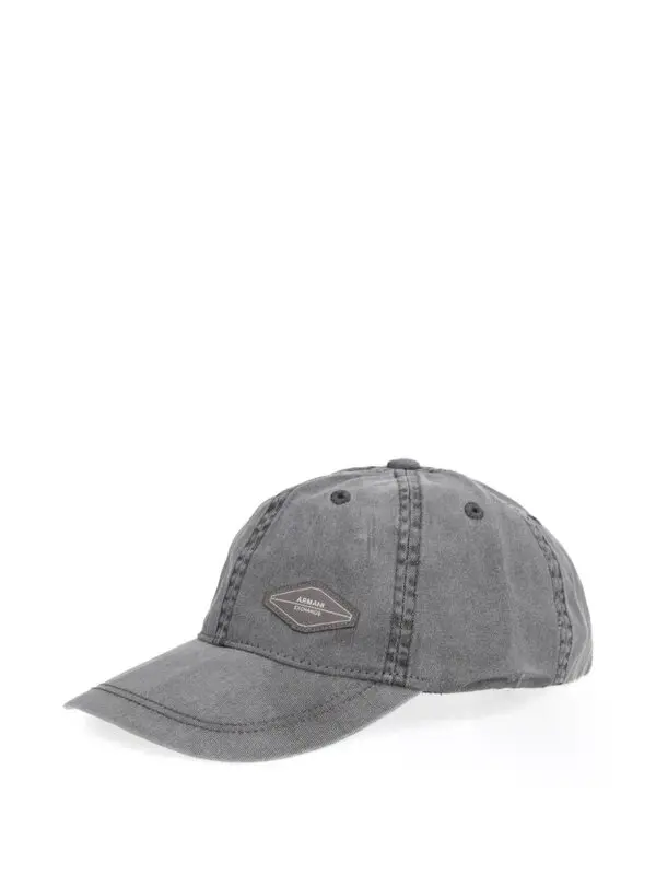 Armani Exchange Logo-patch Baseball Cap - Grey