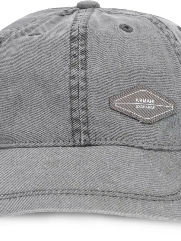 Armani Exchange Logo-patch Baseball Cap - Grey