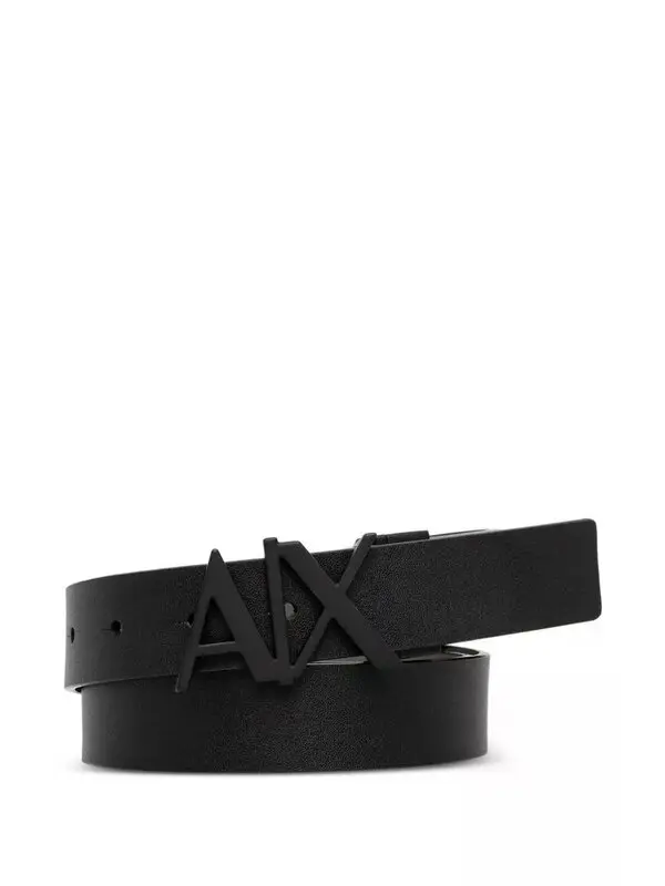 Armani Exchange Logo Buckle Belt - Black