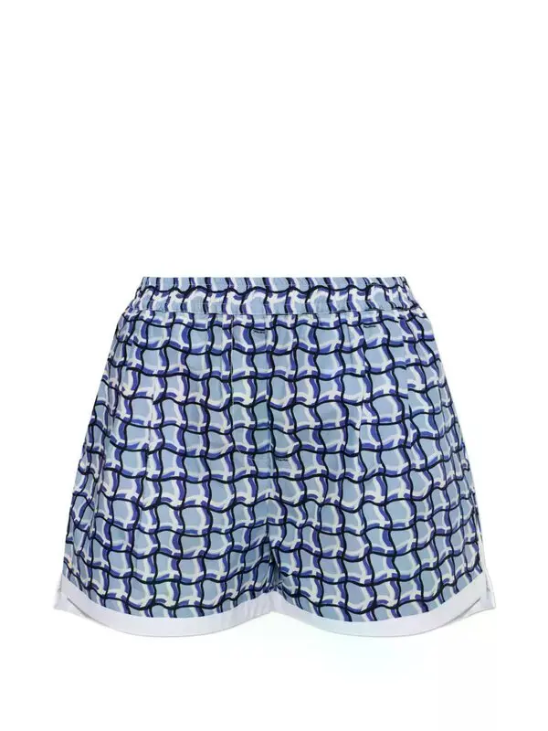 Marni Geometric-print Elasticated-waistband Shorts