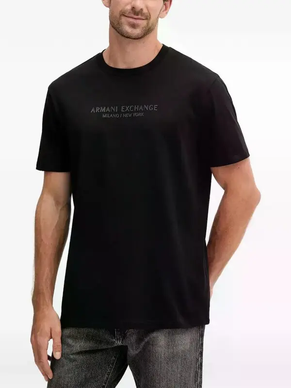 Armani Exchange Logo-print T-shirt - Black