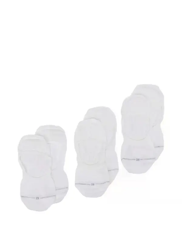 Zegna Set Of Three Invisible Socks - White