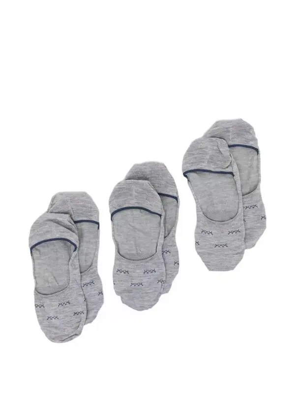 Zegna Triple Stitch Invisible Socks - Grey