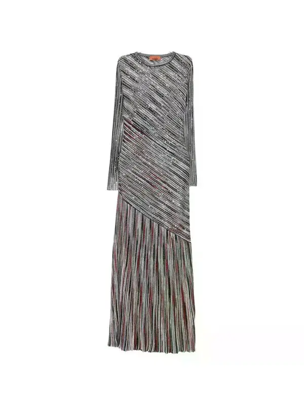 Missoni Sequin-embellished Striped Maxi Dress - Black