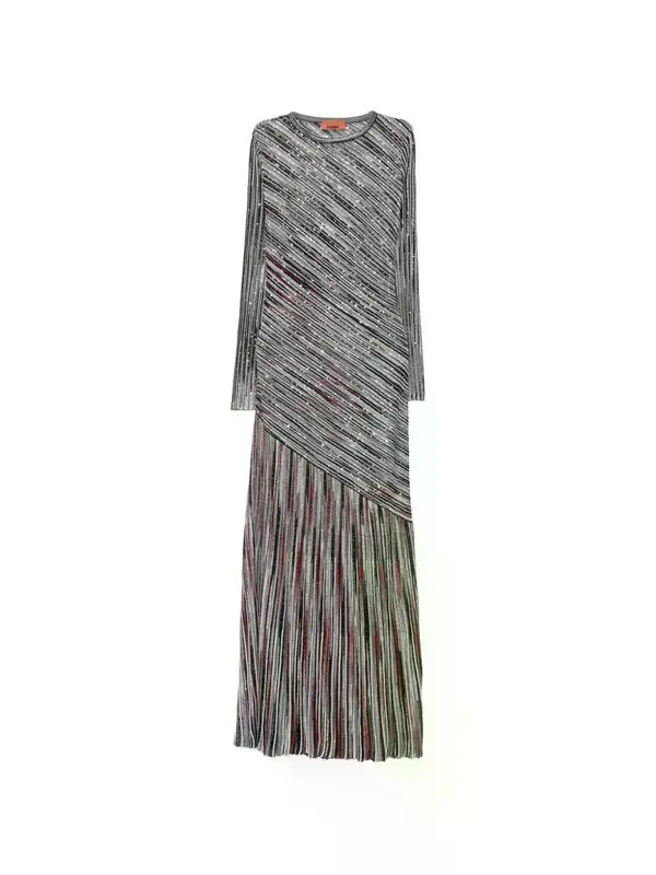 Missoni Sequin-embellished Striped Maxi Dress - Black