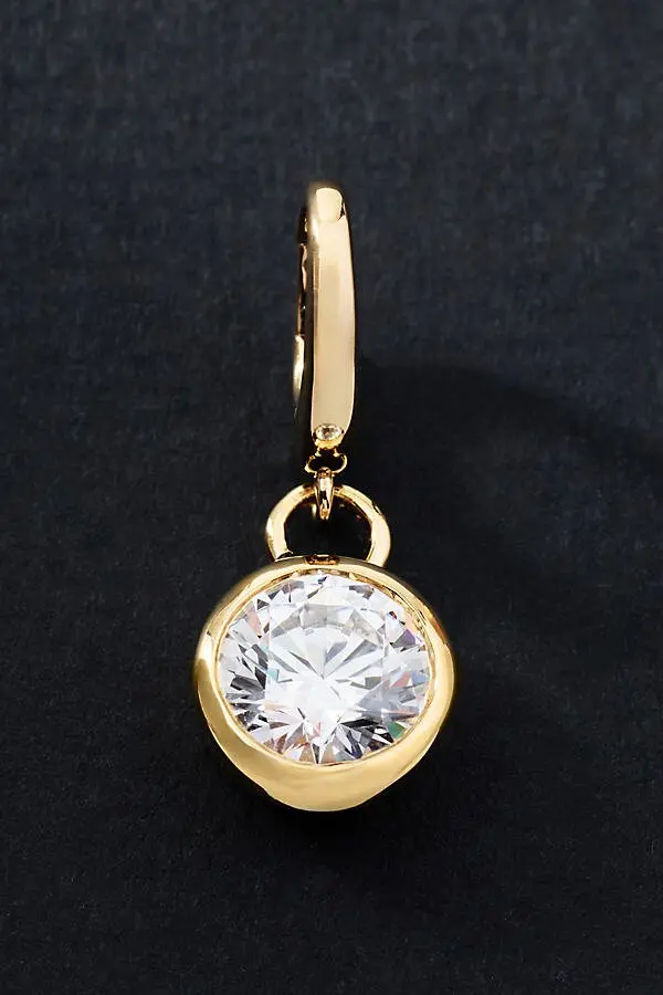 FINE DIAMONDS BY ANTHROPOLOGIE Solid Round Diamond Drop Charm