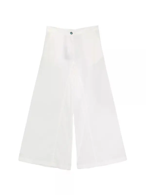 Pinko Canelli Embellished-button Wide-leg Trousers