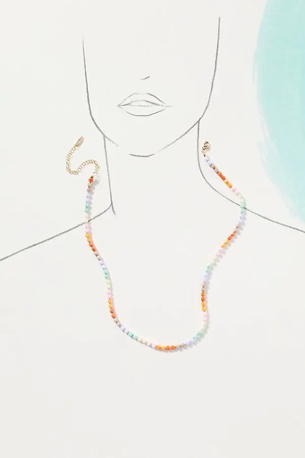 Anthropologie Beaded Collar Necklace - Multi