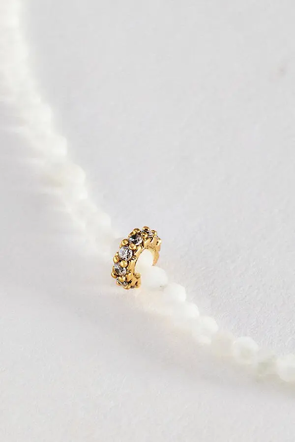 Anthropologie Donut Beaded Necklace - Clear