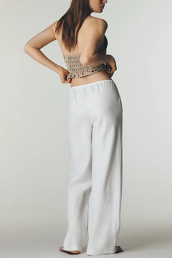REFORMATION Gale Linen Wide Leg Pants