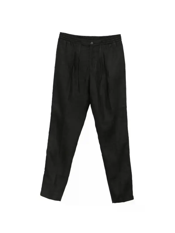 AURELIEN Drawstring-waist Trousers - Black