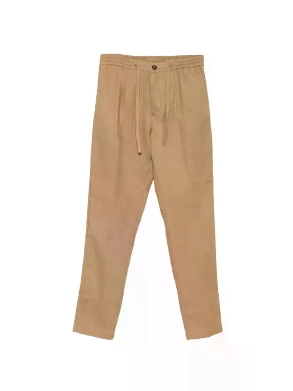 AURELIEN Drawstring-waist Trousers - Brown
