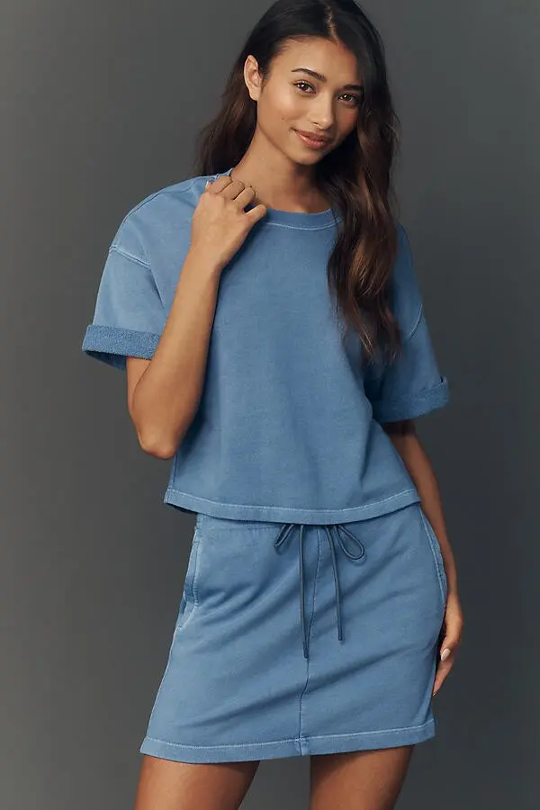 Sundry Vintage Terry Tee - College Blue