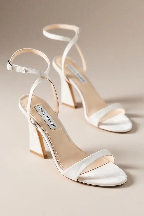 ANNE BARGE Muse Floret Heels - White