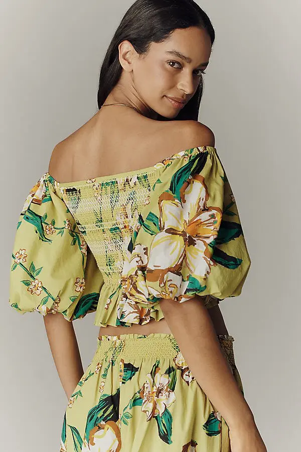 HOPE FOR FLOWERS BY TRACY REESE Organic Cotton Off-shoulder Top