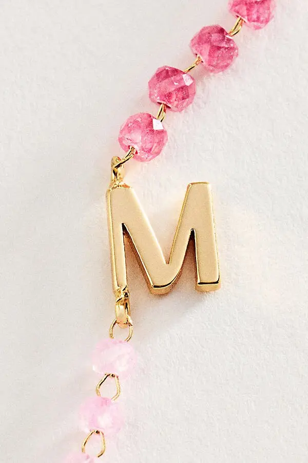 Anthropologie Beaded Initial Necklace - M