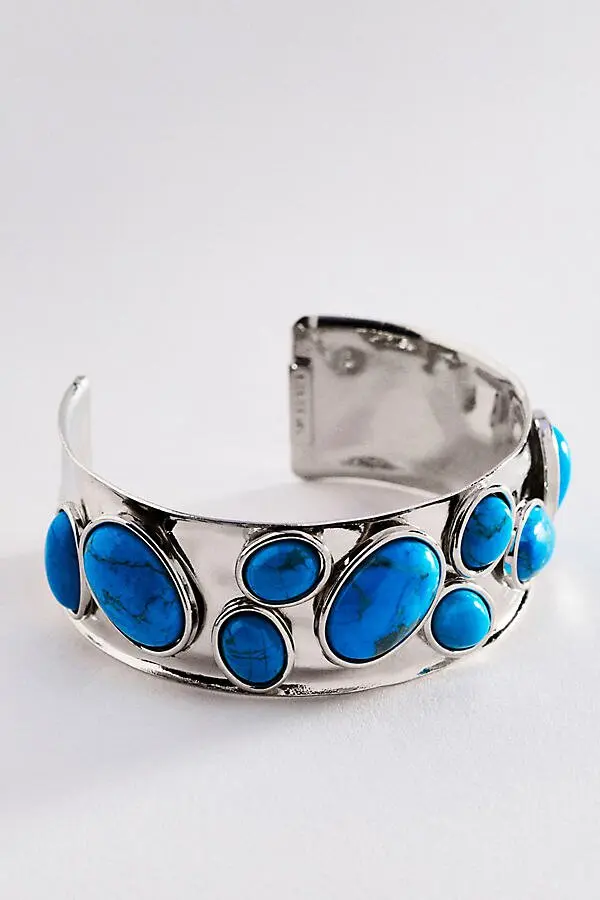 LELET NY Vega Stone Cuff Bracelet - Turquoise