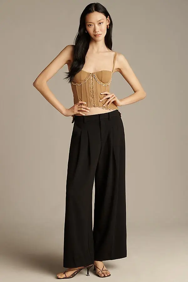 LYREBIRD Sheer Drop-waist Corset Top