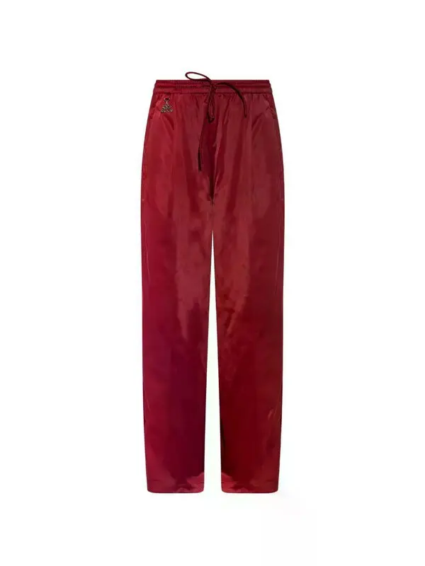 GESTUZ Satin-finish Drawstring Trousers - Red