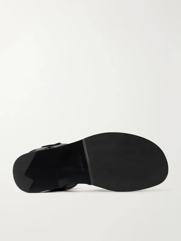 J.M. WESTON Leather Sandals - Black