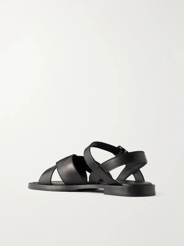 J.M. WESTON Leather Sandals - Black
