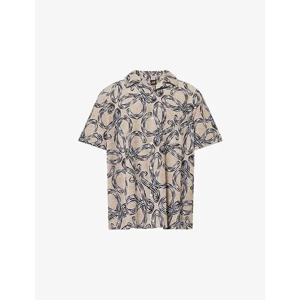 Loewe X Paula's Ibiza Monogram Cotton-blend Shirt - Beige/black
