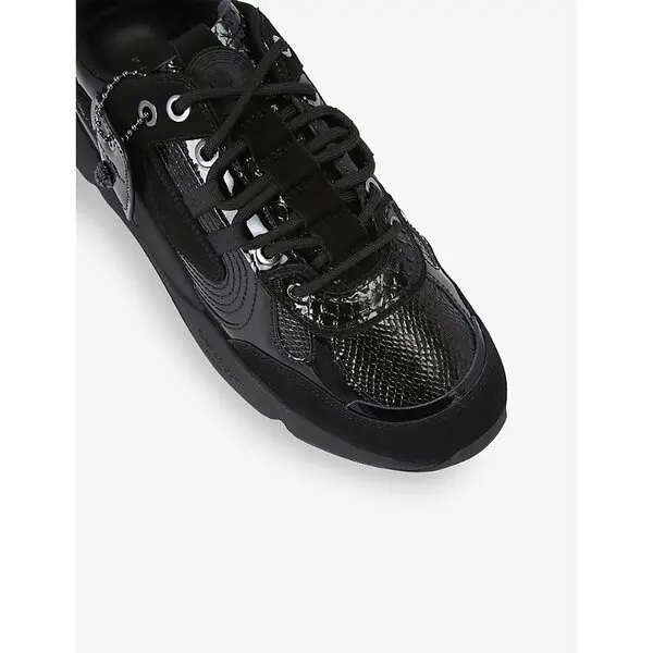 Kurt Geiger Suede And Patent-leather Trainers