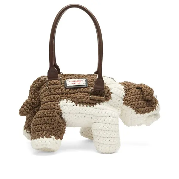 CHARLES JEFFREY Character Crochet Bag Charm - Bulldog